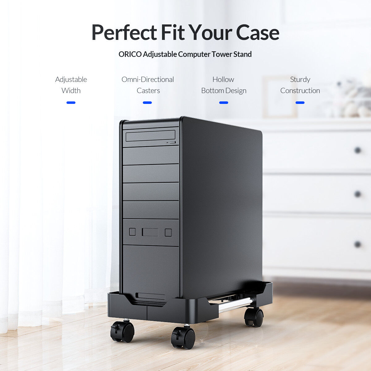 ORICO ABS Computer CPU Stand with Wheels Stable Vertical Stand For ...