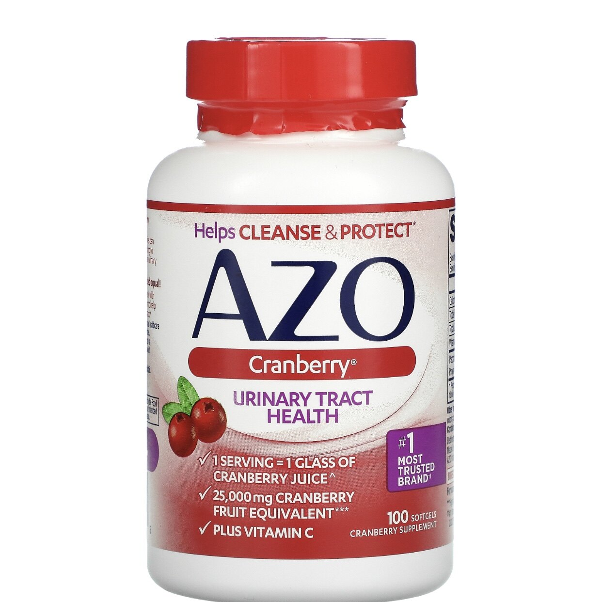 Azo Cranberry Urinary Tract Health Probiotic 50caplets / 100 softgels ...