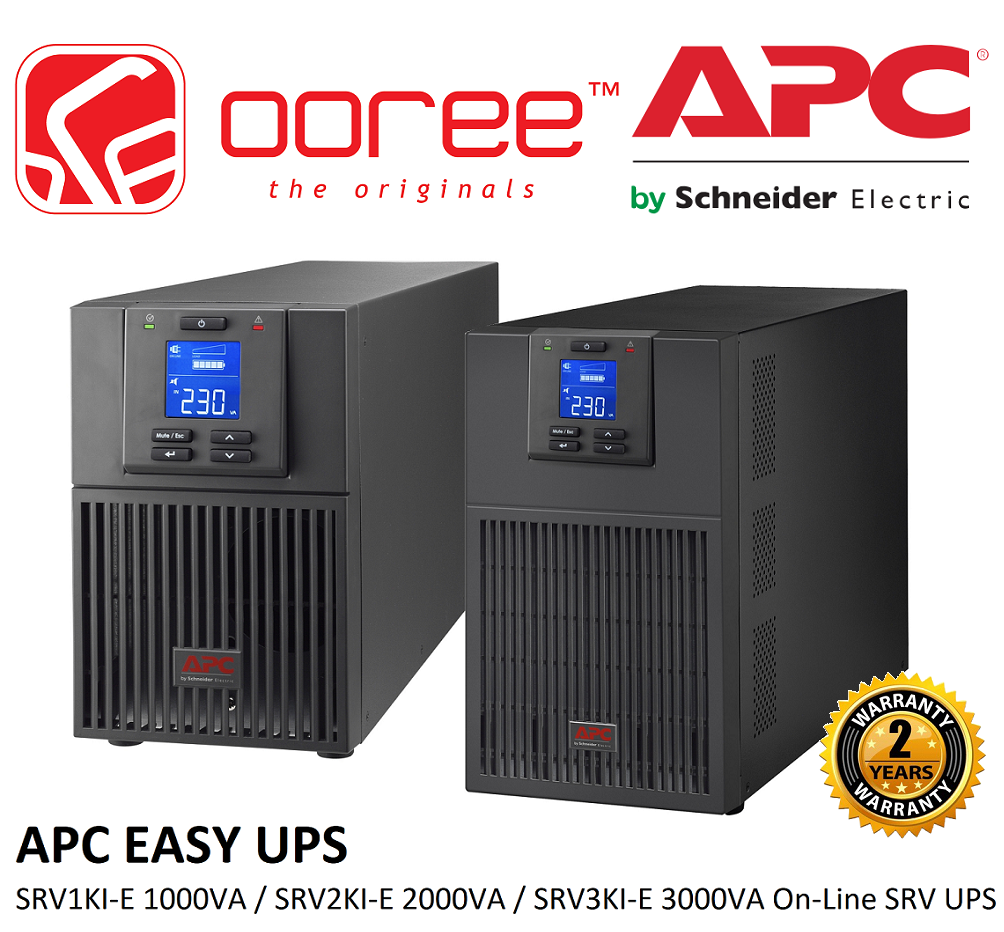 APC EASY UPS SRV1KI-E 1000VA, 900W / SRV2KI-E 2000VA, 1800W / SRV3KI-E ...