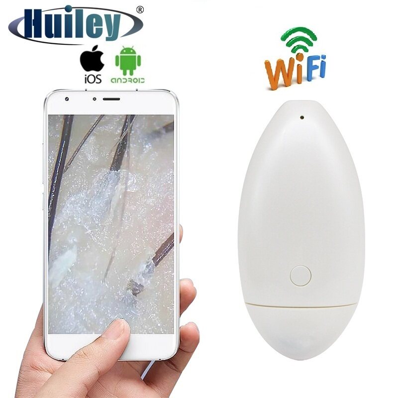 3MP Wireless Digital WIFI Microscope Smart Hair Scalp/Skin Detector ...