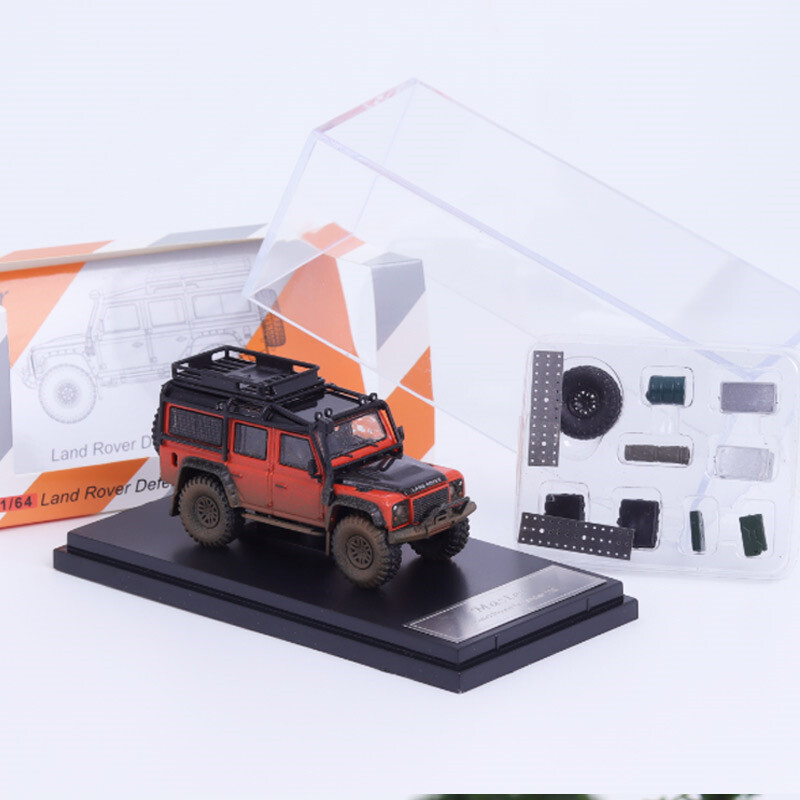 Master 1:64 Land Rover Defender 110สีส้ม/คาเมลสีเหลืองรถโมเดล Diecast ...