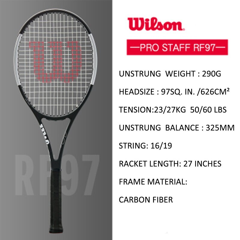 Wilson Tennis Racket Pro Staff RF97 Federer Signature Red Black ...