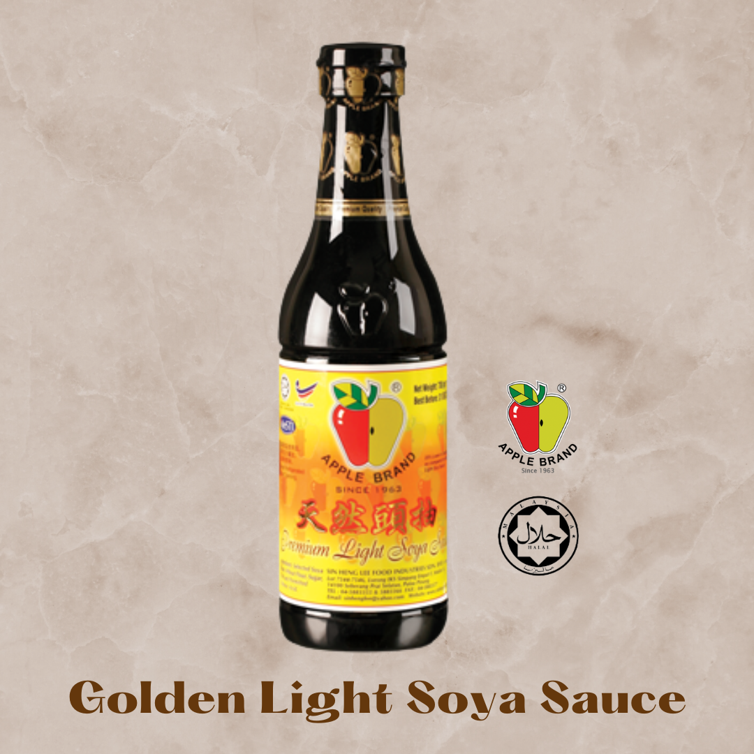 APPLE BRAND GOLDEN LIGHT SOY SAUCE 蘋果牌天然頭抽 700gm [HALAL] | Lazada