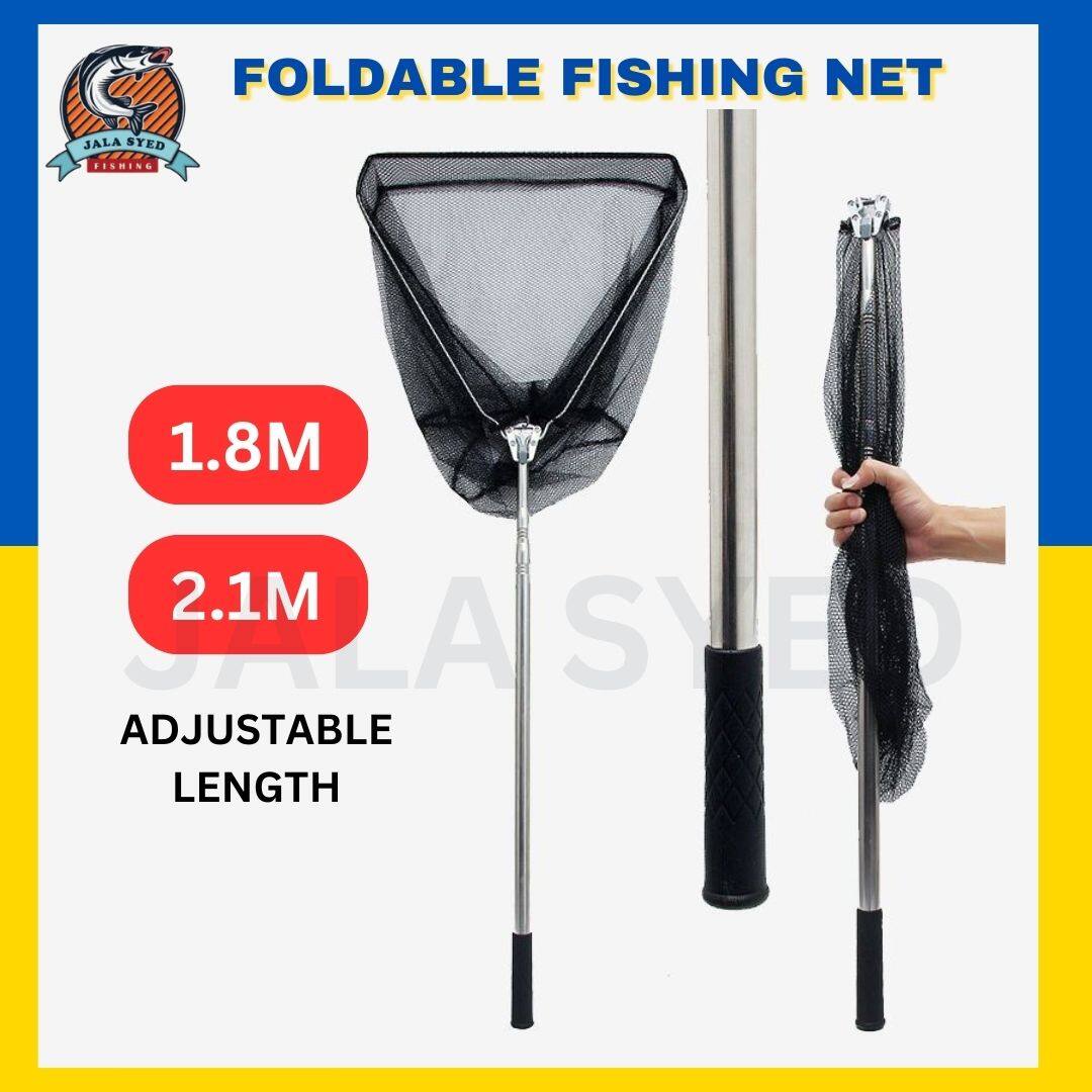 Adjustable Aluminum Fishing Line Tier Net Telescoping Foldable Landing ...
