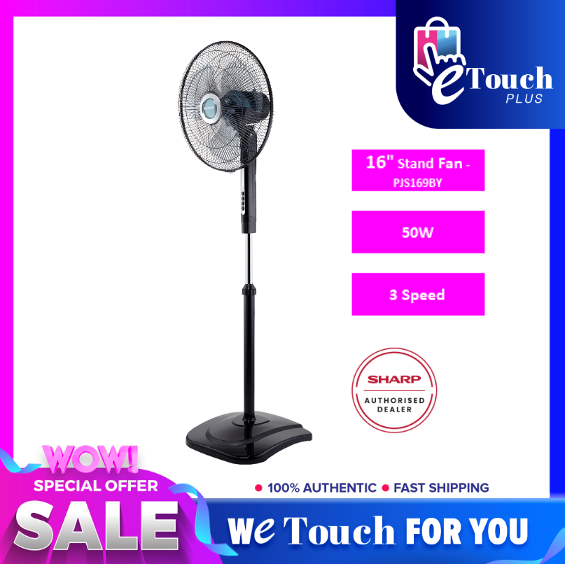 SHARP (PJS16 / PJS169GY) 16' STAND FAN - DARK GREY COLOUR / SHARP ...