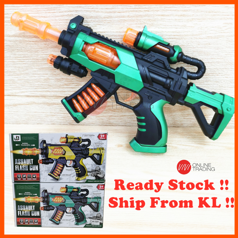 Submachine Gun Toys Gun for Children with Laser Light and Sound Mainan ...