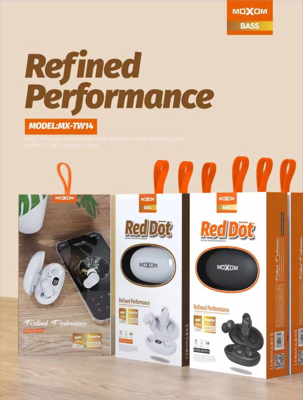 MOXOM MX-TW14 Truly Wireless Earbuds Bluetooth Headphones HD Stereo ...