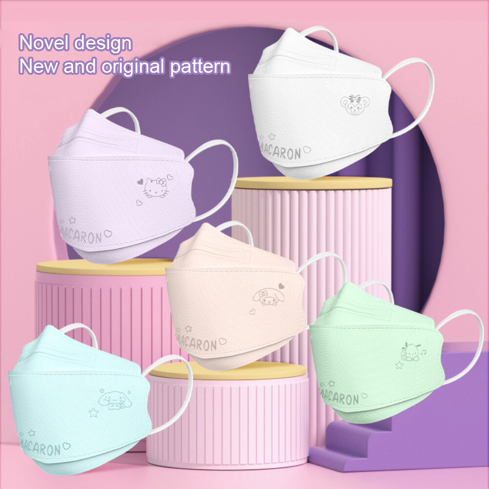 Hourser kf94 cartoon mask for adult 4 Layer Prevention white colors ...
