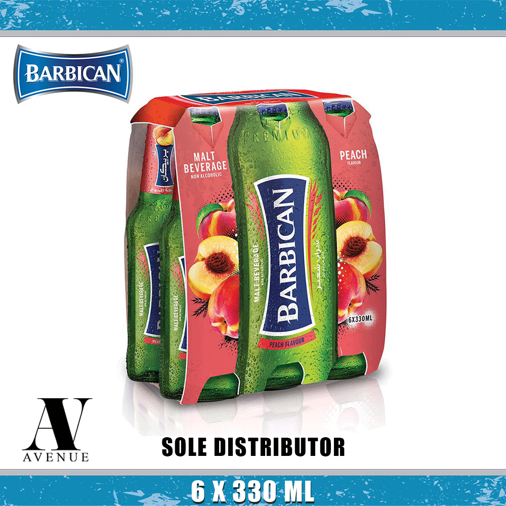 Barbican Peach Glass Bottle 6 x 330ml | Lazada