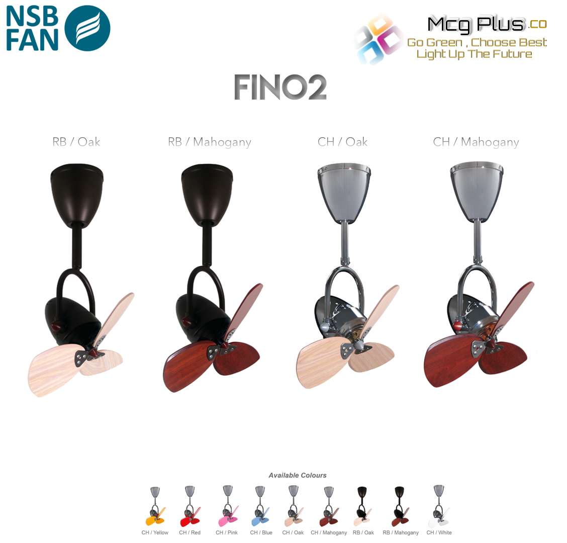 NSB FINO 2 Vento Series 16" 406mm 3 Wooden Blade Design Corner Ceiling ...