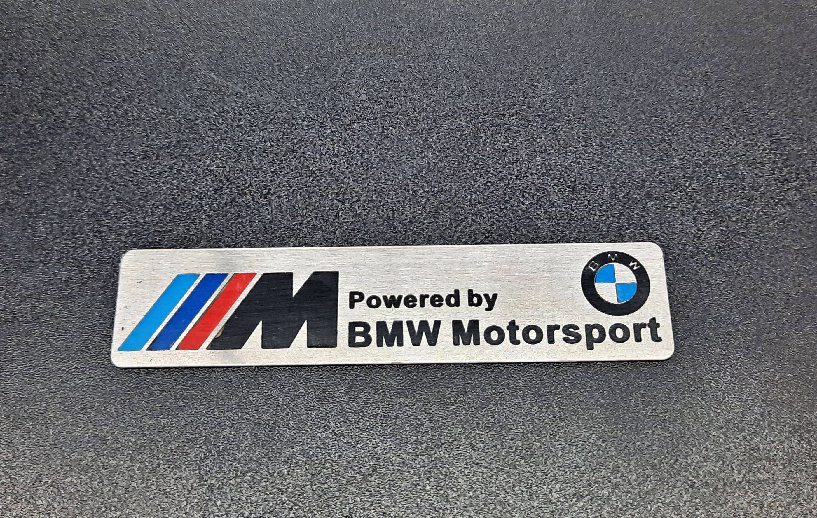 Power by BMW Motorsport Racing Car Badge Emblem Sticker Decal Adhesive ...
