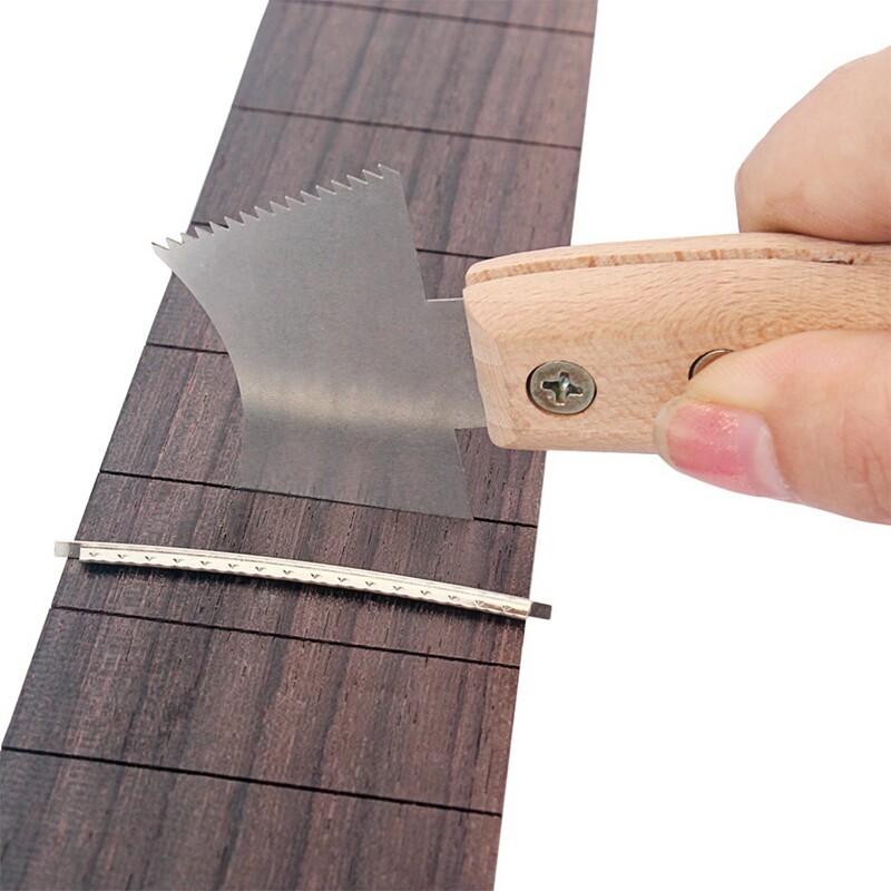 1 Pcs Guitar Fret Crowning Luthier File & 1 Set Guitar Fret Wire Groove ...
