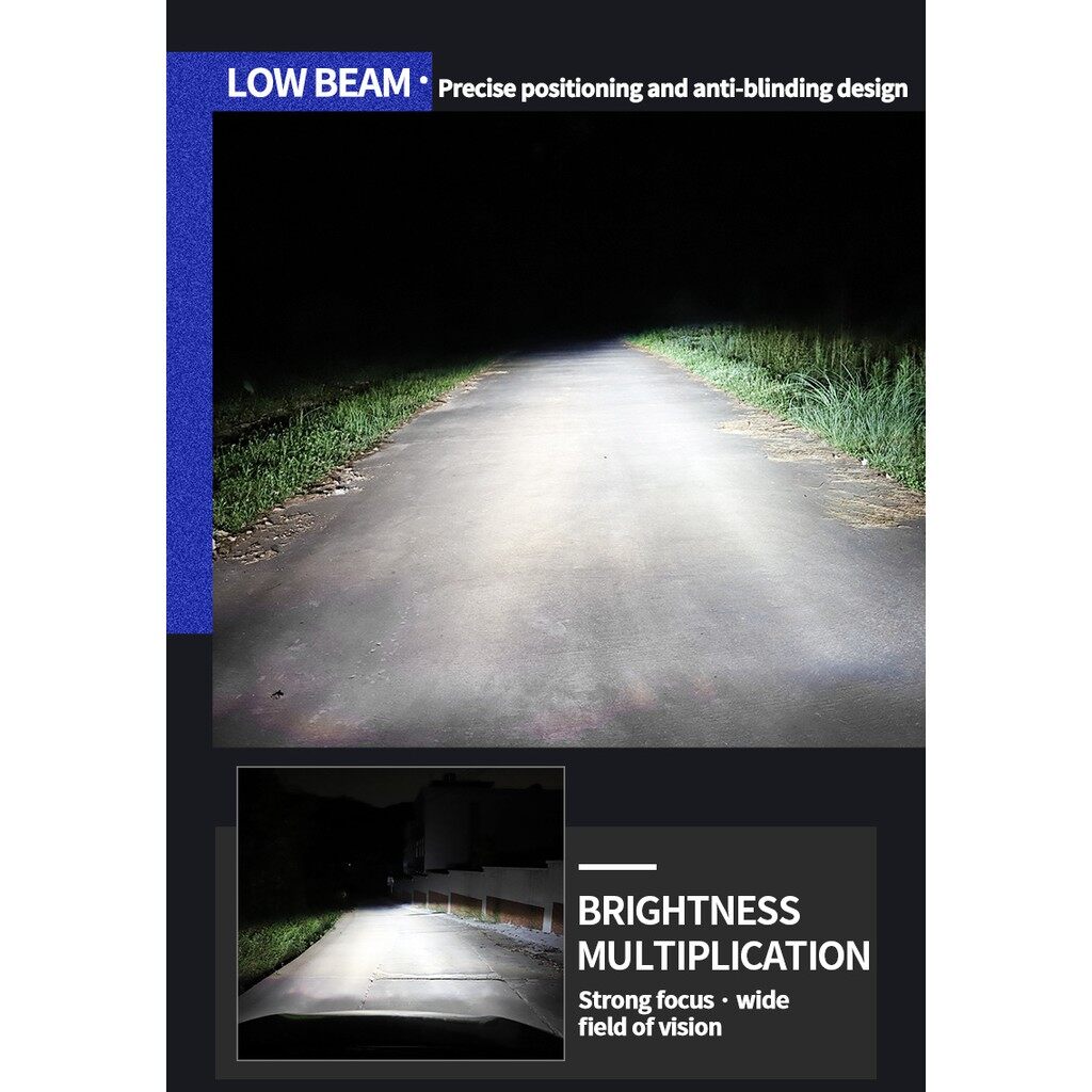 6 ใบหน้าLEDไฟหน้ารถ 20000LMอัตโนมัติLED C An BUS 360 องศาแสงไฟหน้าH4 H1 H7 H8 H9 H11 H16 9005 ...