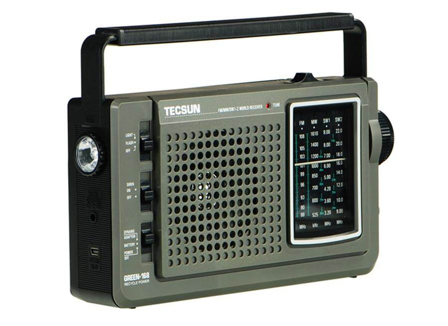 TECSUN GREEN-168 Radio FM / MW / SW Hand Crank Dynamo Emergency ...