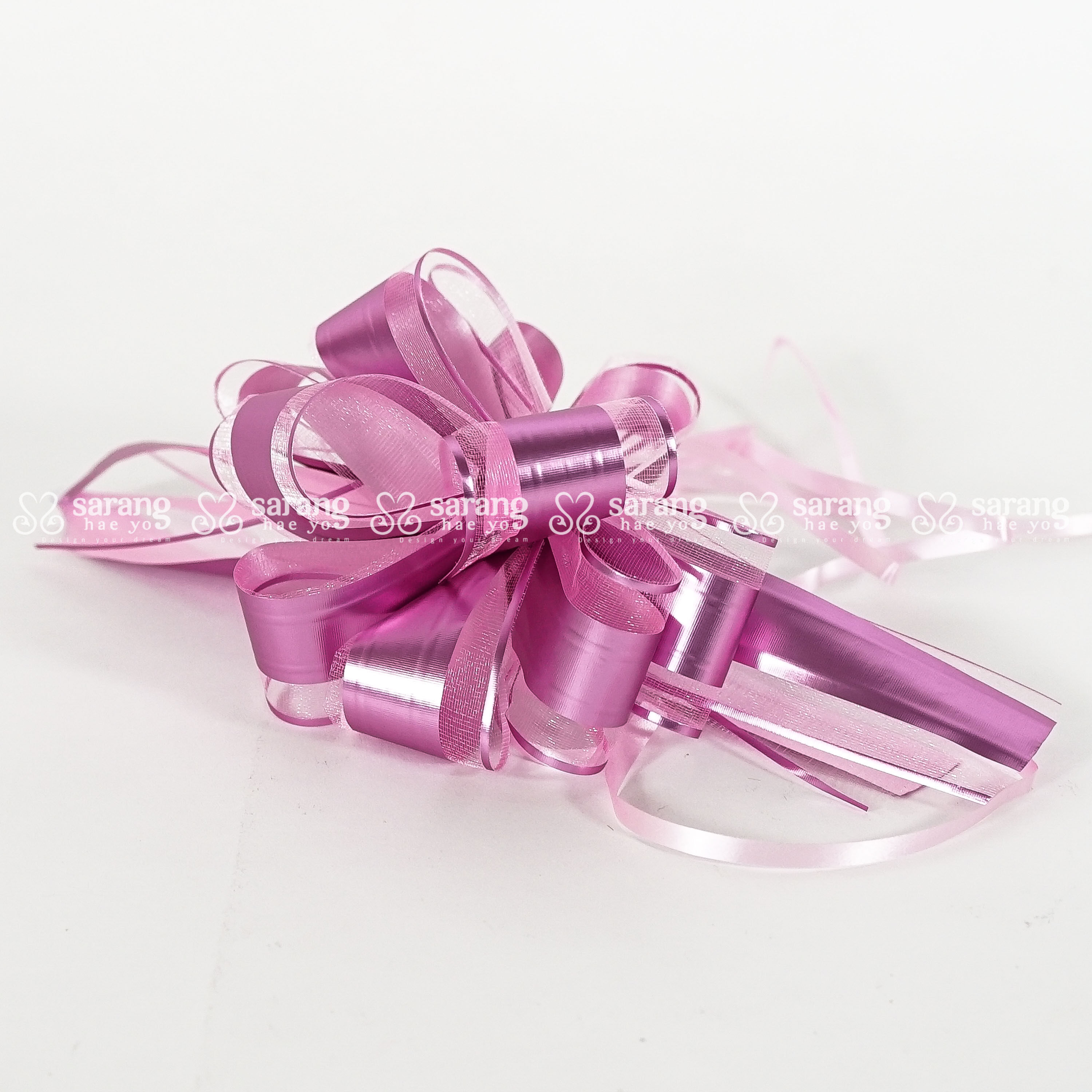 ⚡️READY STOCK⚡️ PLAIN PULL FLOWER BOW RIBBON / RIBBON TARIK DIY / REBEN HANTARAN / HIASAN KERETA ...