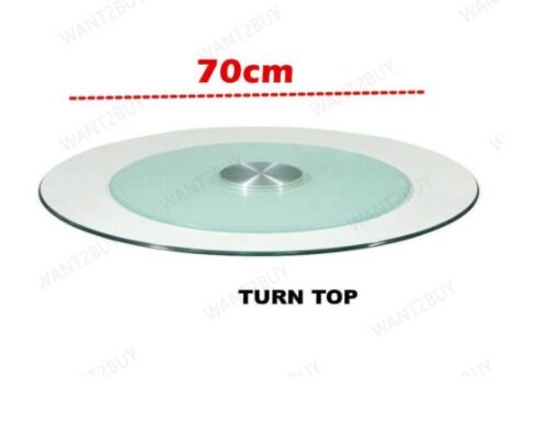 【GW】Tempered Glass Rotating Round Turn Table Dining Table Top Glass ...