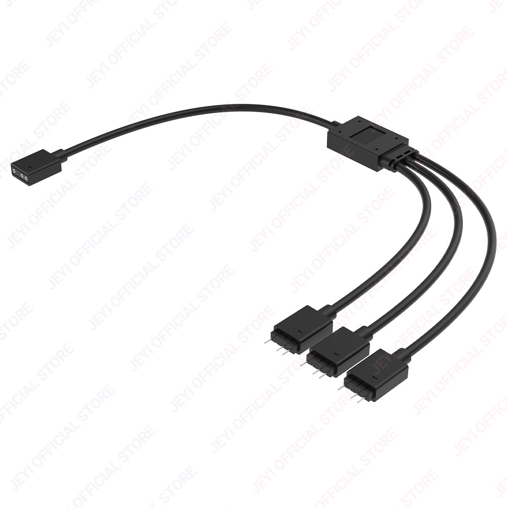 JEYI 1 to 3 ARGB Splitter Cable, 5V 3Pin Addressable RGB Extension ...