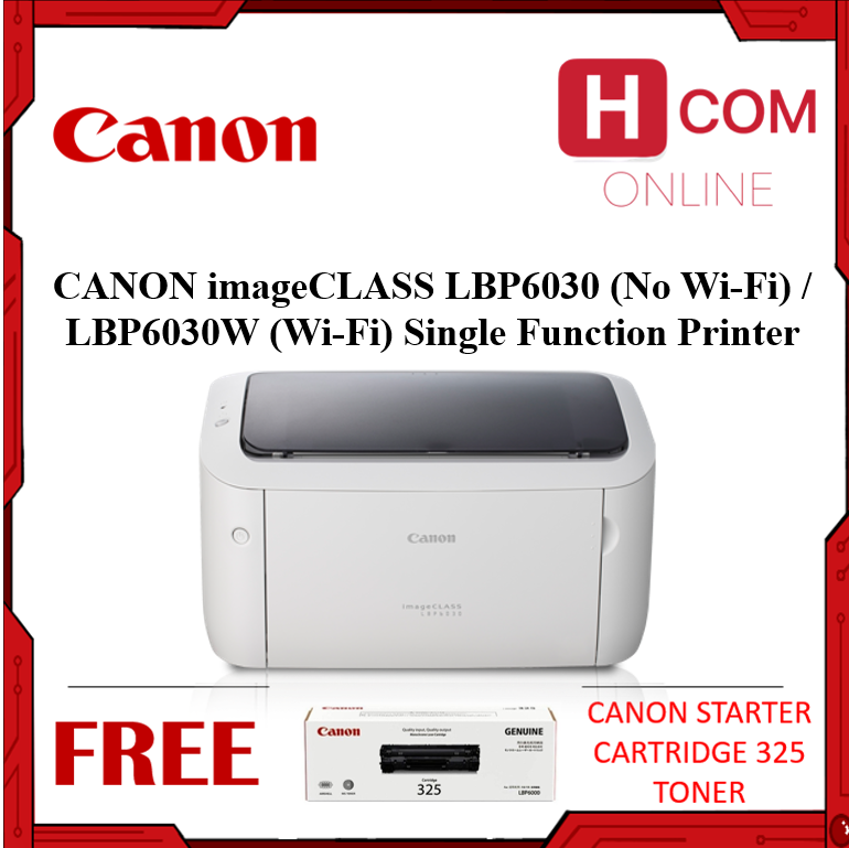 CANON imageCLASS LBP6030 / LBP6030W Single Function Printer - Print Only [100% Genuine] | Lazada