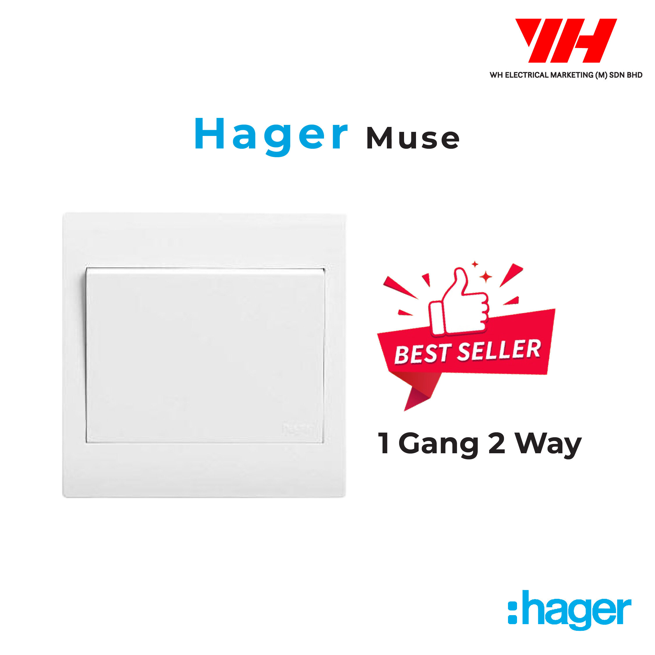 HAGER MUSE FULL SERIES SWITCHES & SOCKET(SIRIM) | Lazada
