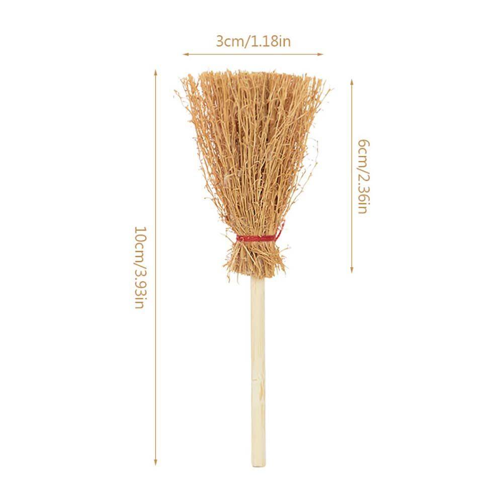 FSDFG เชือกสีแดงไม้เครื่องแต่งกาย Props บ้านตุ๊กตาไม้กวาดแกล้งเล่นของ ...