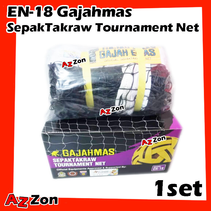Gajah Emas LS-15 EN-18 EN-27 Sepak Takraw Net / Jaring Sepaktakraw By ...