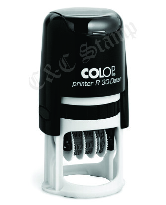 Round (R30D) Self-Ink Dater Rubber Stamp / Cop Tarikh / Company Chop ...