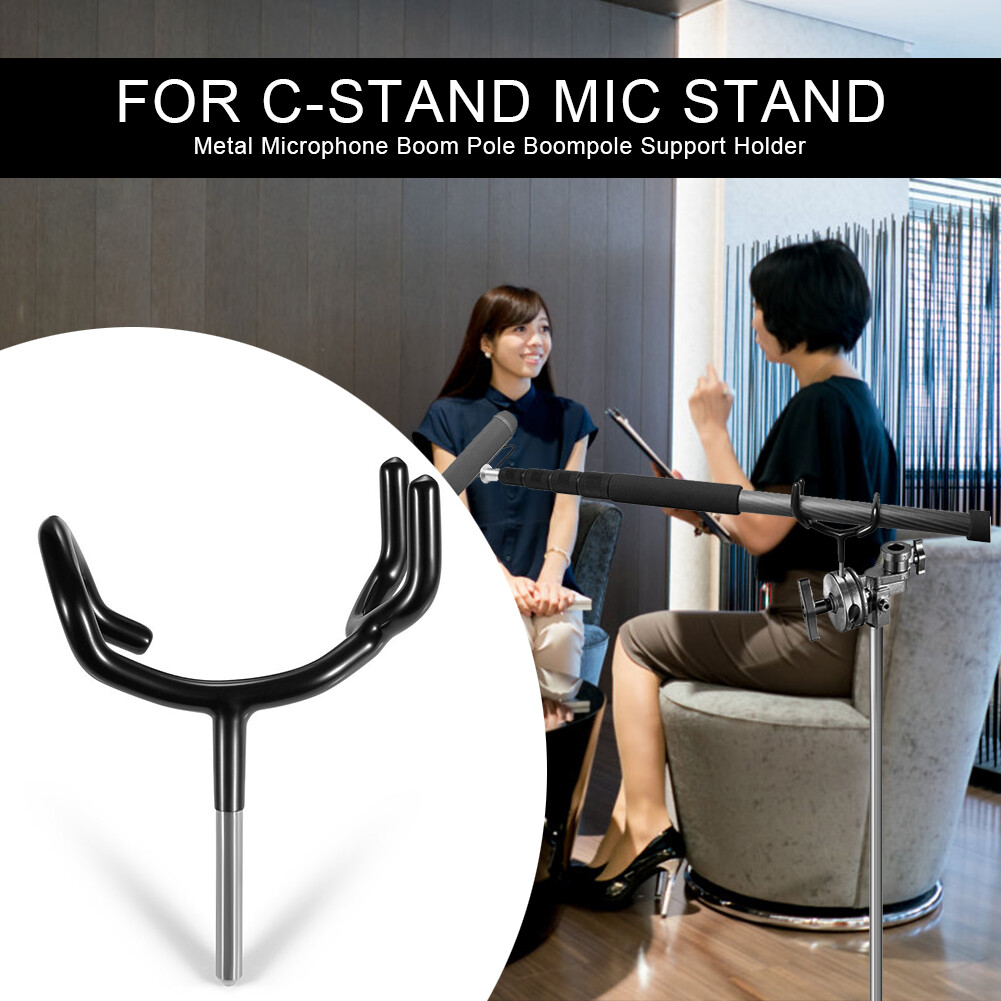 ไมโครโฟนโลหะ Boom Pole Boompole รองรับผู้ถือสำหรับ C-Stand Mic Stand ...