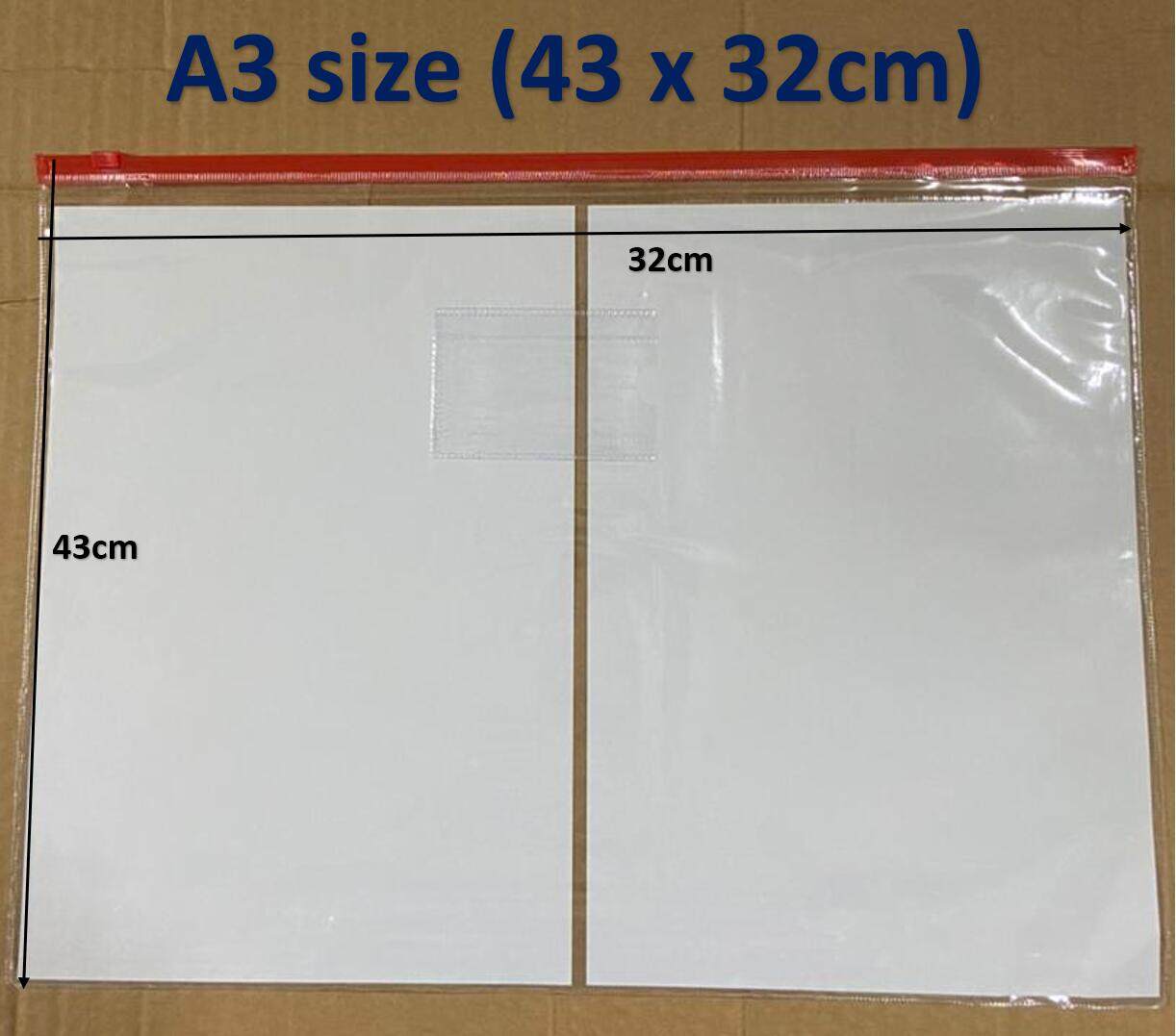 PVC Plastic File Folder Transparent Folder Color Zipper A5/A4/A3 Paper ...