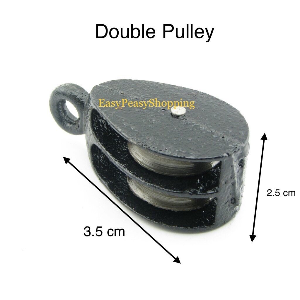 25mm Single/Double Sheave Cast Iron Steel Pulley Bearing Lifting Block ...