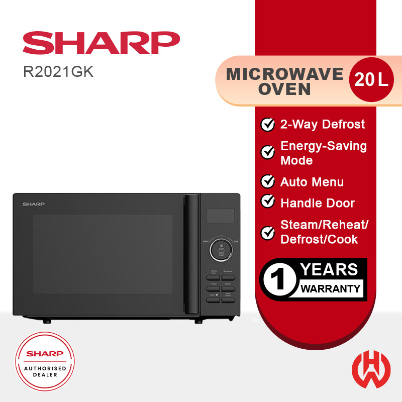 SHARP 20L 800W DIGITAL CONTROL MICROWAVE OVEN R2021GK | Lazada