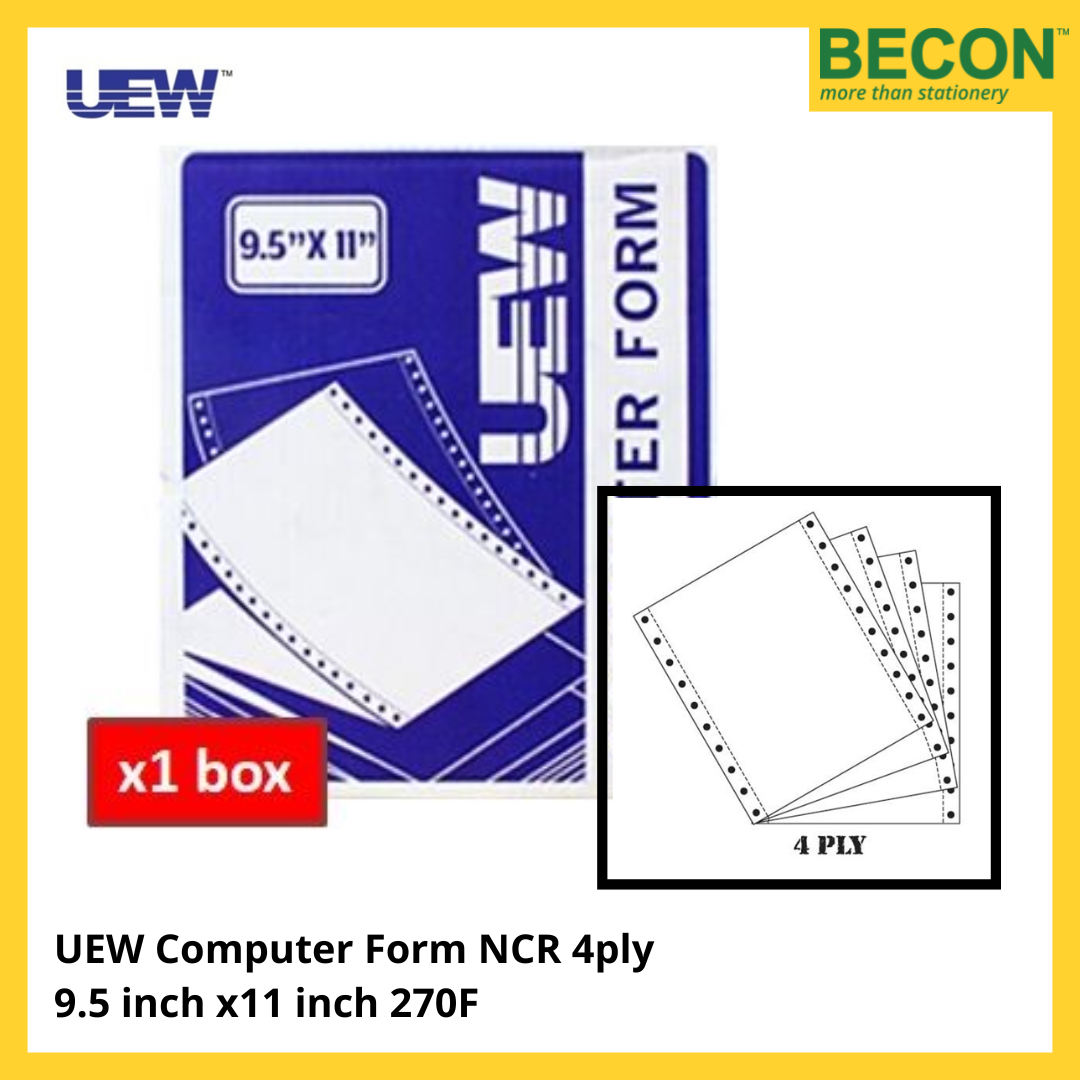 UEW Computer Form NCR 4ply 9.5 inch x 11 inch 270F | Lazada