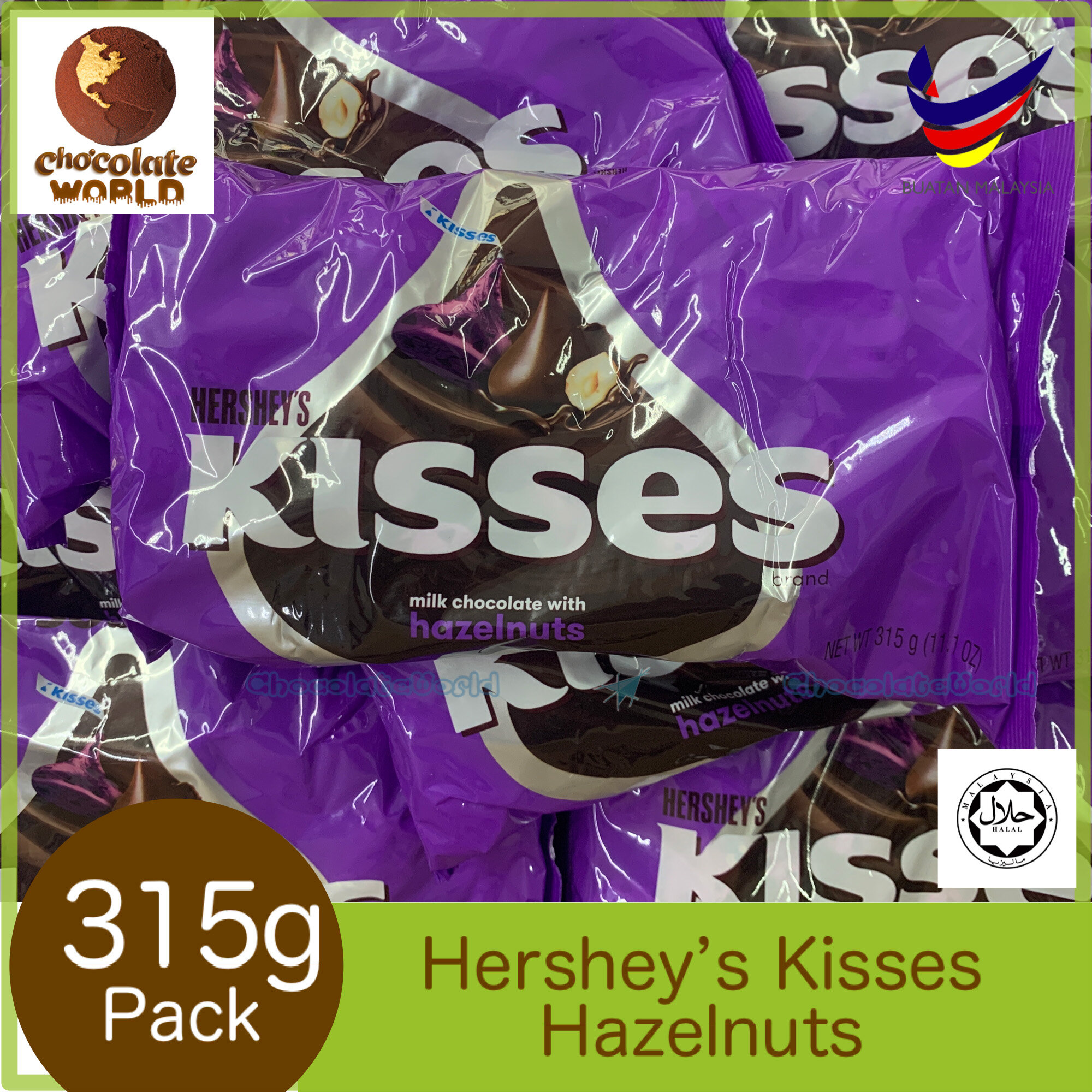 Hersheys Kisses Hazelnut 315g (Made in Malaysia) | Lazada
