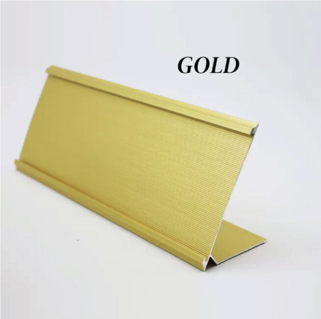 L shaped Stand Signage Aluminum Alloy Name Desk Plaque Desk Plaque ...