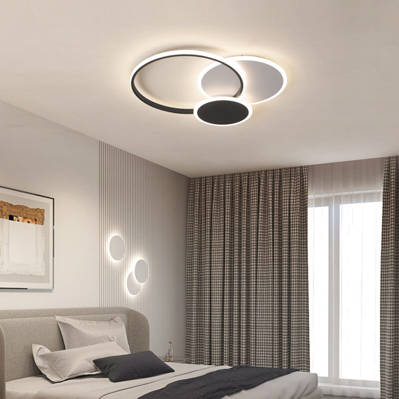 YONUO ที่เรียบง่ายและโมเดิร์นโคมไฟเพดาน Led อะคริลิค Nordic สไตล์ห้องไฟตกแต่ง Warm Light สำหรับ ...