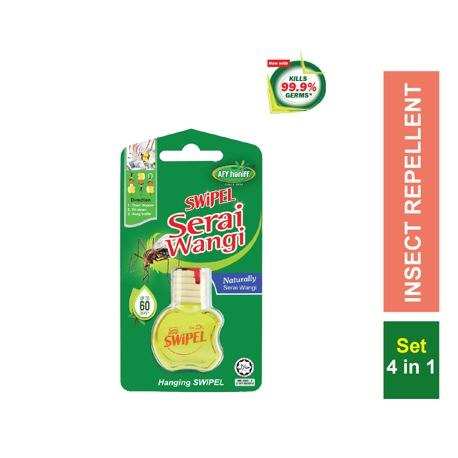 AfyHaniff SWiPEL® Serai Wangi Air Freshener with Insect Repellent 10ml ...