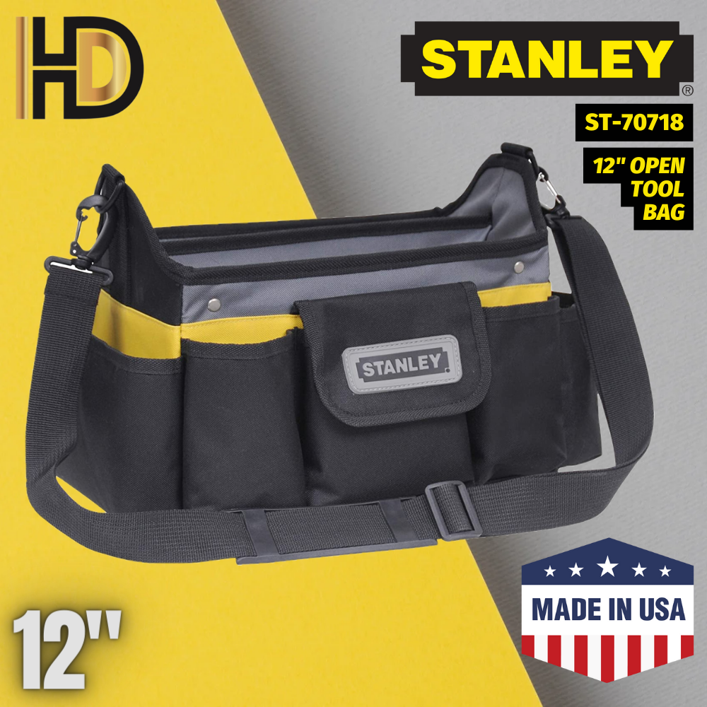 STANLEY 12" Open Tool Bag / STANLEY 70-718 12" Open Tool Bag | Lazada