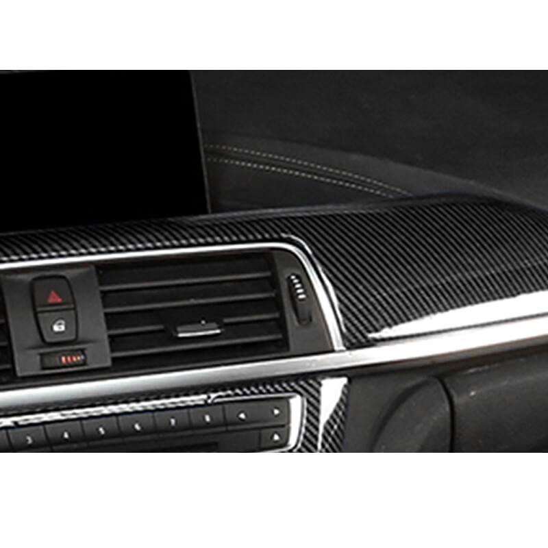 Carbon Fiber Look Interior ABS Trim Center Control Panel Trim for BMW ...