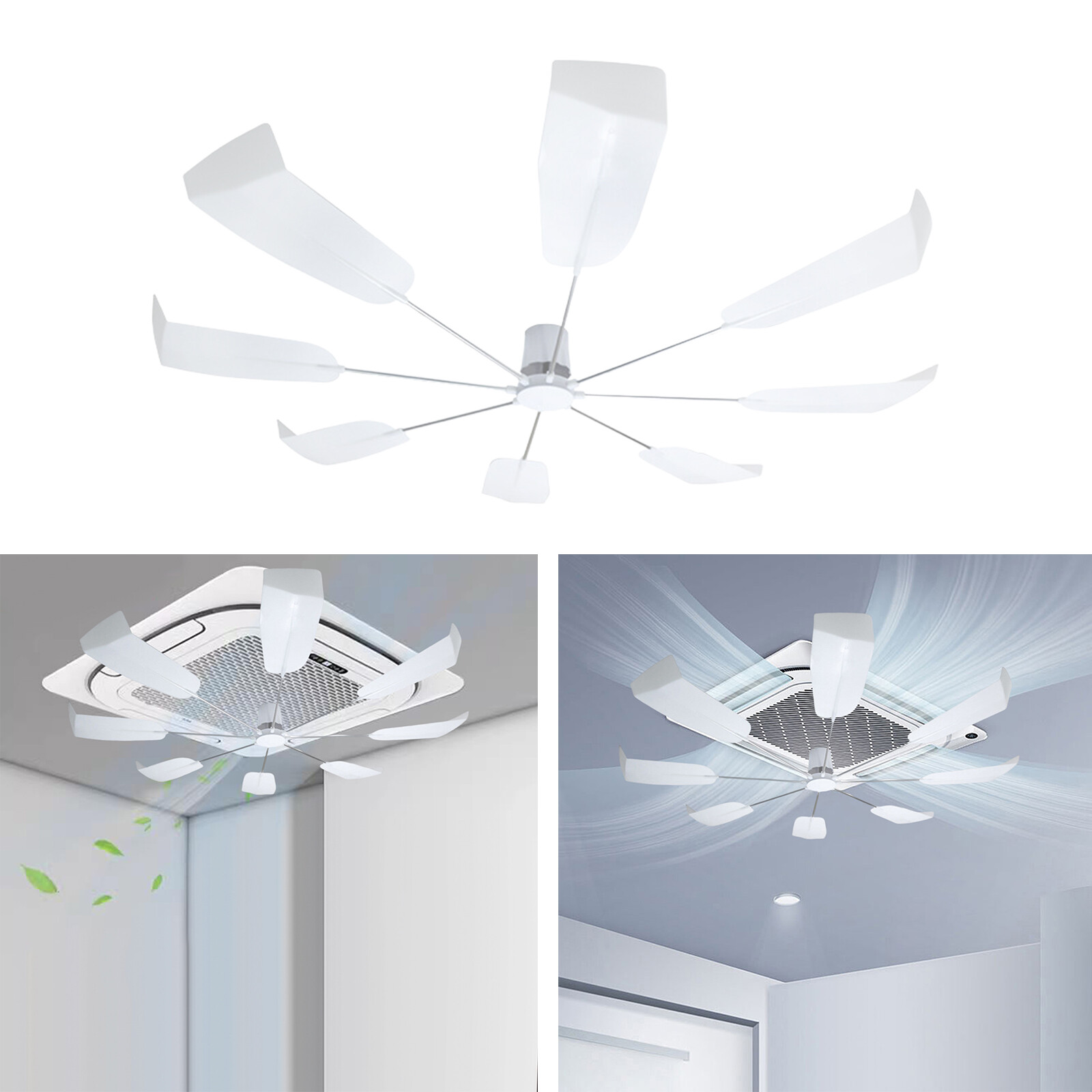 Moon Crystale Prevent Blow Baffle cover Windshield Air Conditioner ...