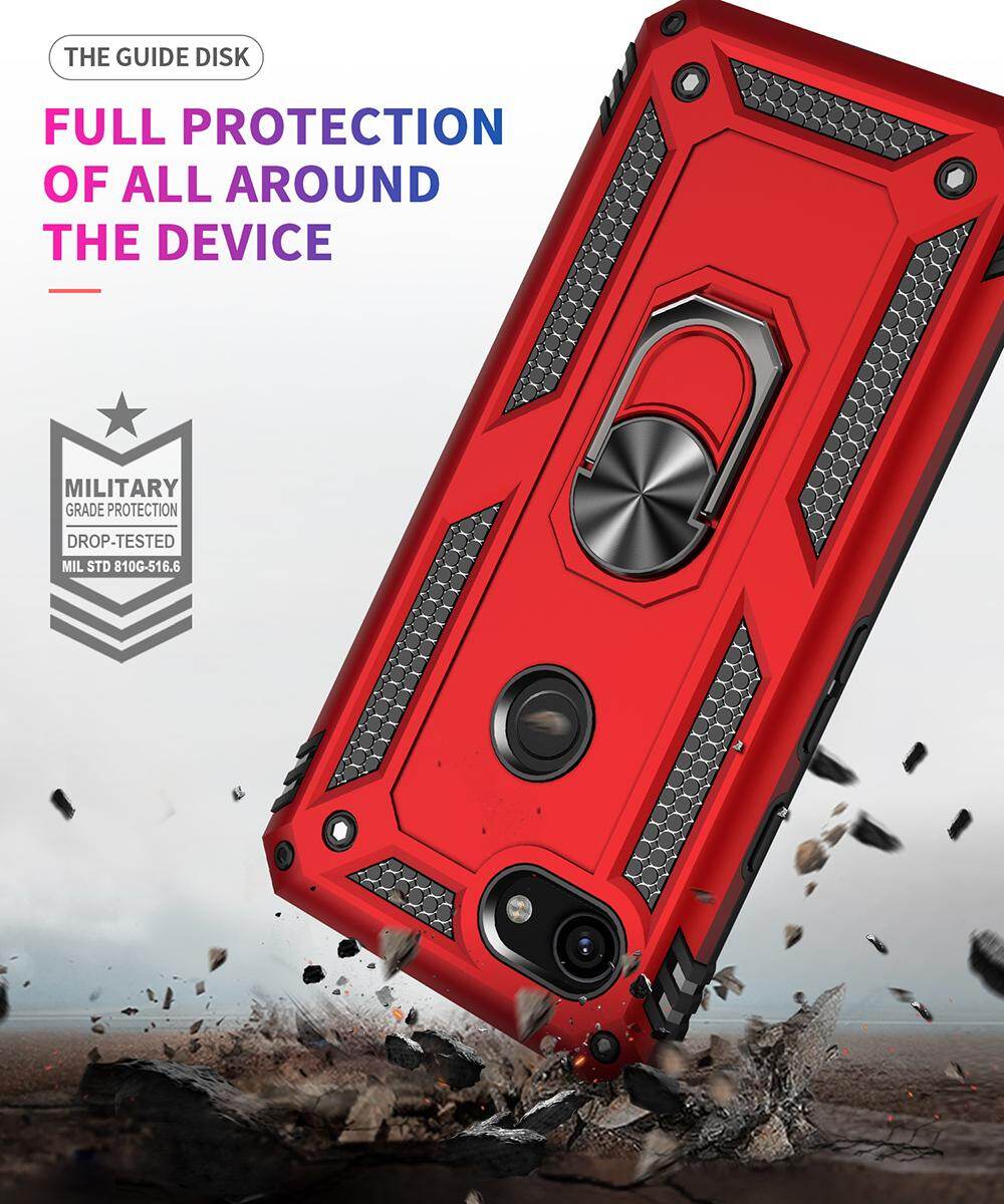Google Pixel 3A Case, RUILEAN Dual Layer Tough Rugged Ring Holder Stand ...