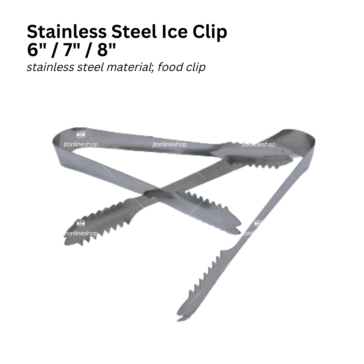 Stainless Steel Ice Clip 6"/7"/8" Small Food Clip Tongs Ice Cube ...