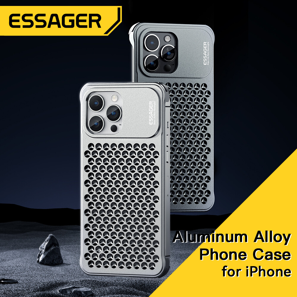 Essager iPhone 15 14 13 Pro Max Aluminum Phone Case Shockproof Cases For iPhone 15 14 13 Pro Max ...