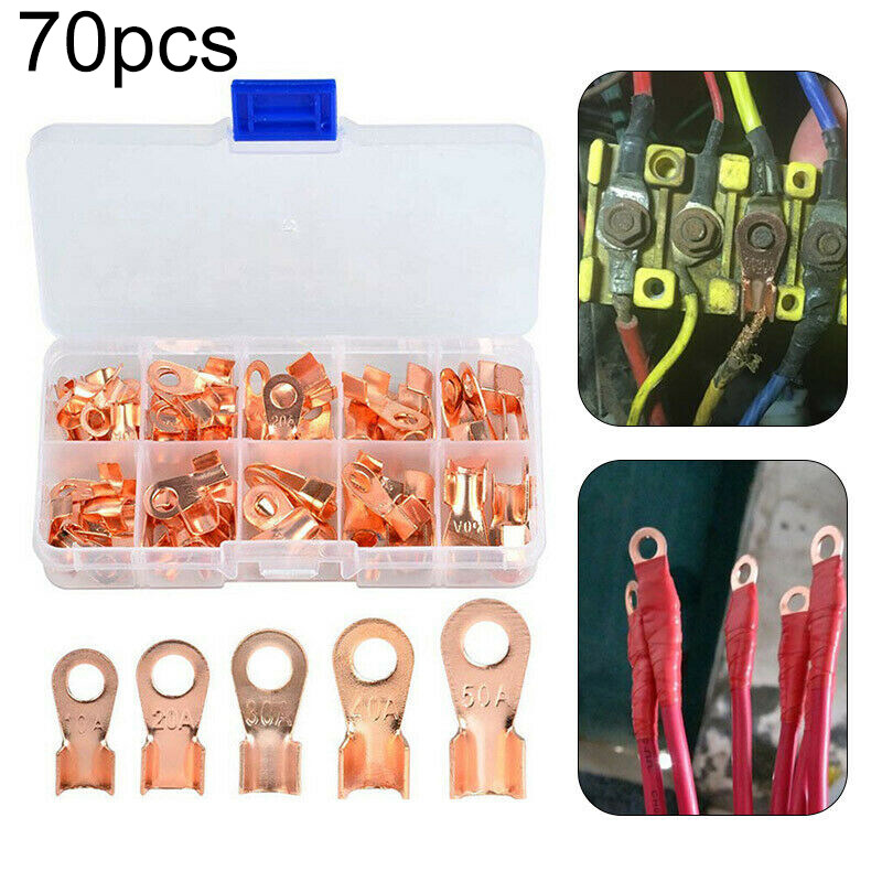 Bộ 70 Thiết Bị Đầu Cuối Bằng Đồng Đóng Hộp Comforhome Đầu Nối Điện Đầu