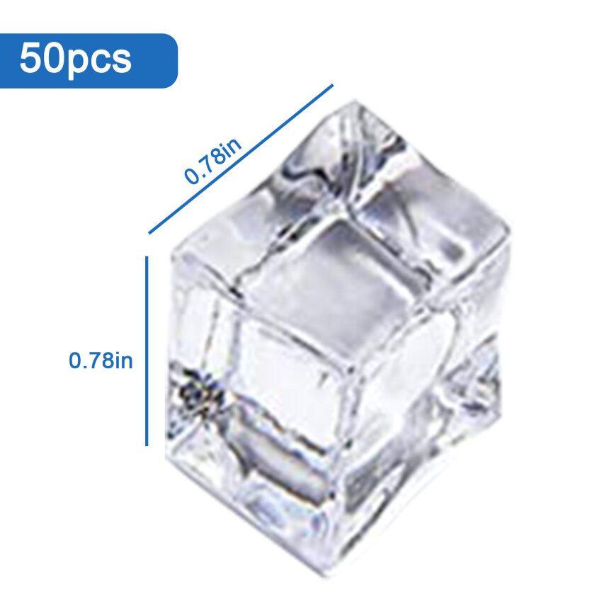 50 pieces of 20mm transparent fake ice cube acrylic decoration ice cube ...