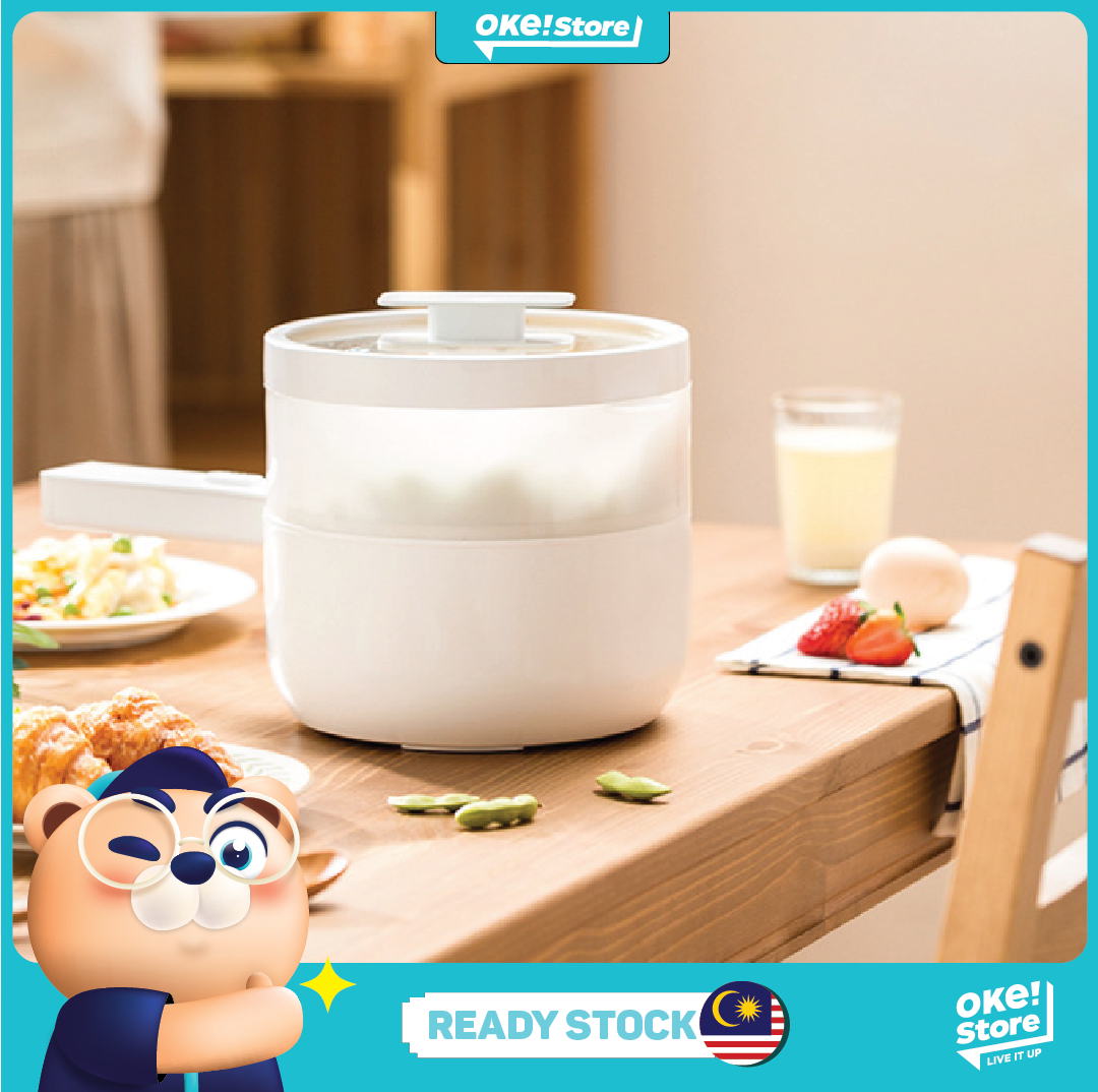 [Ready Stock] OLAYKS Electric Cooking Pot with Steamer Two Heat Level ...