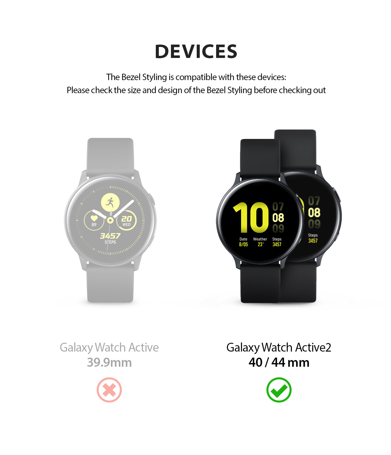 Ringke Bezel StylingเคสGalaxy Watch Active 2 44มม.(2019) Case Bezel ...