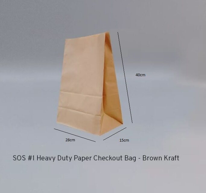 [100 PCS+-] @Sos Paper Bag@ / Kraft Brown Paper Bag Block Bottom/ Food ...