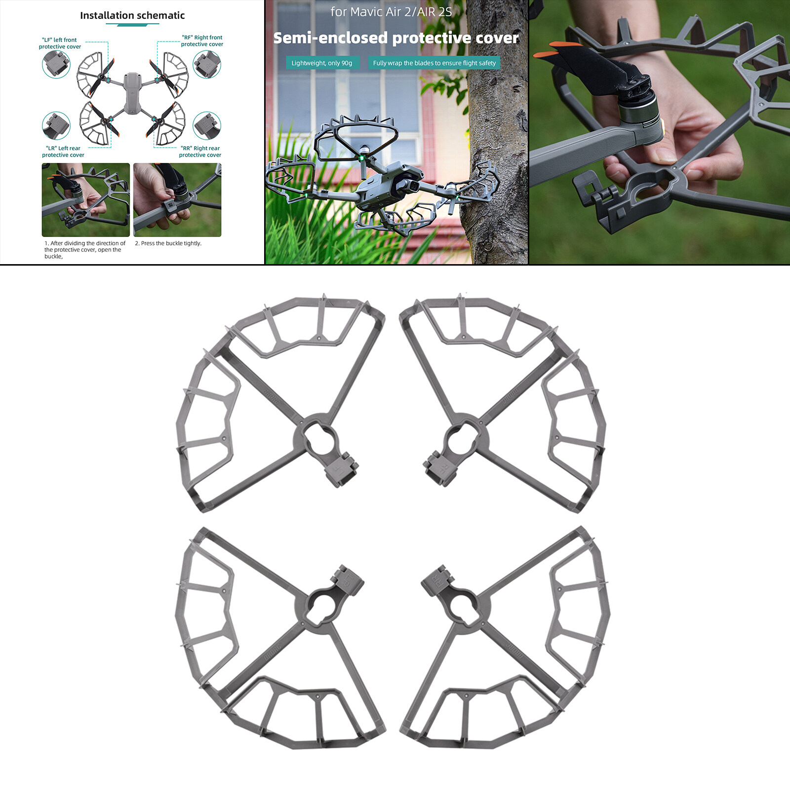 Perfeclan 4x Propeller Guard Prop Blade Cover Protector Scratch Proof ...