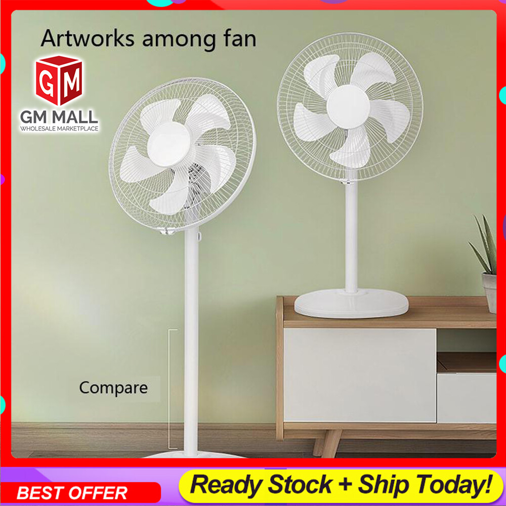 [NEW ] Exclusive White Stand Fan 16” - Ready Stock Floor Fan 2in1 [FS ...