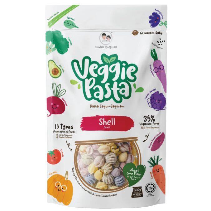 Double Happiness Veggie Pasta Fusilli/Baby Shell /Baby Macaroni ...