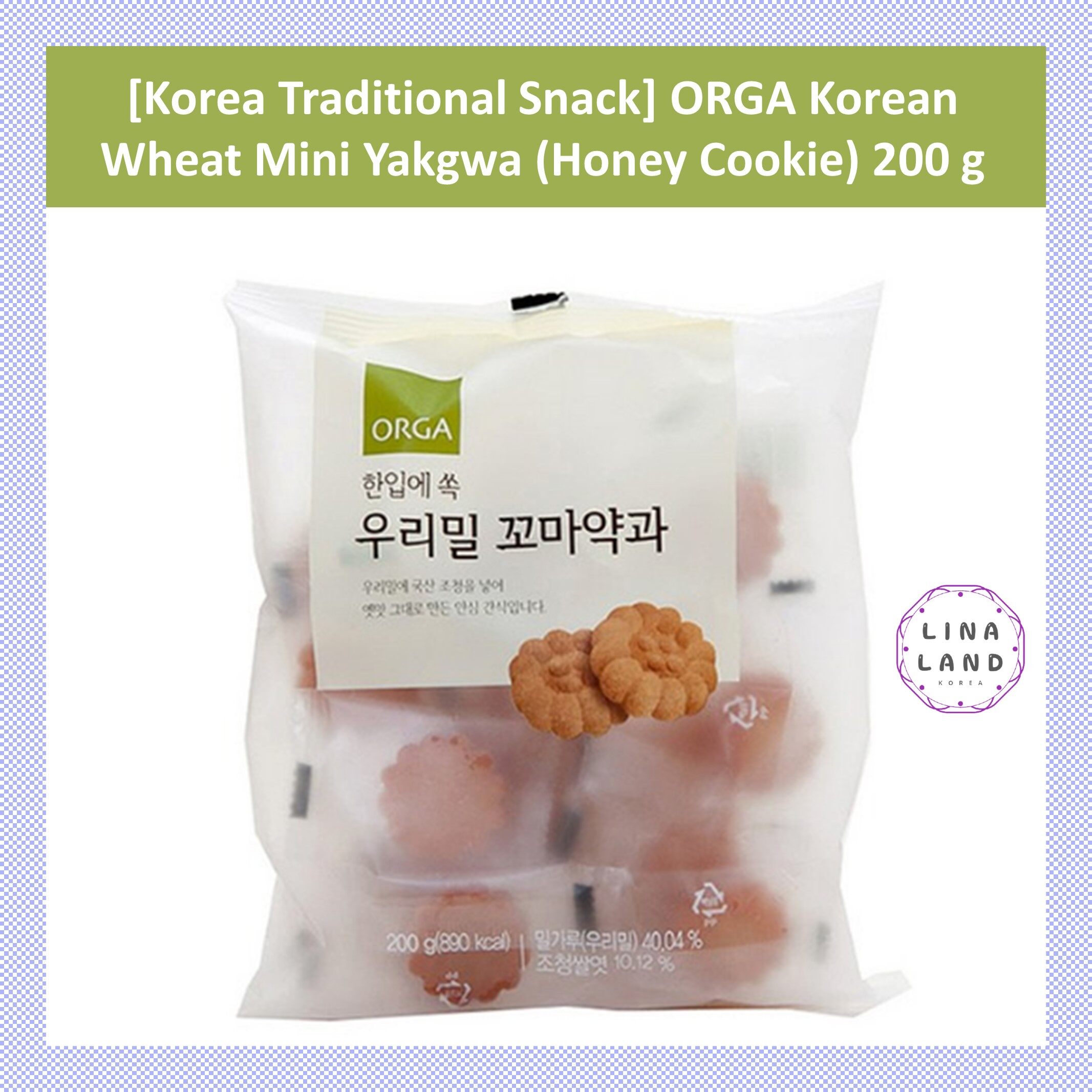 [Korea Traditional Snack] ORGA Korean Wheat Mini Yakgwa (Honey Cookie ...
